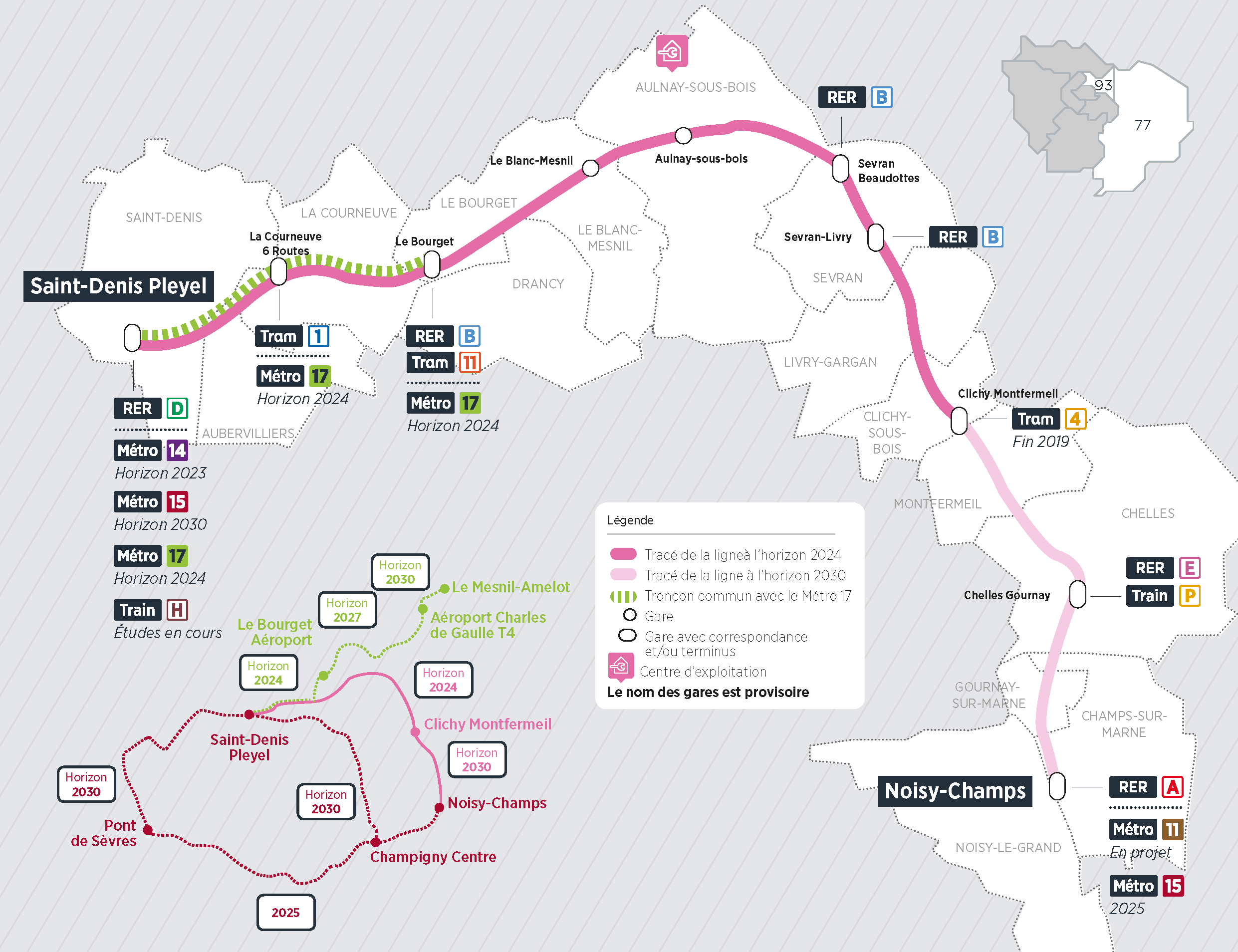 Métro 16 – Saint-Denis Pleyel - Noisy-Champs | Île-de-France Mobilités