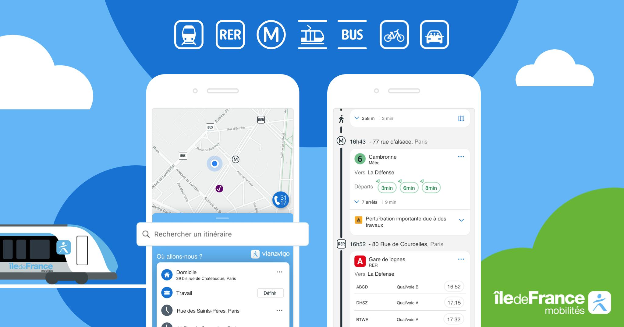 L’application Vianavigo évolue ! | Île-de-France Mobilités